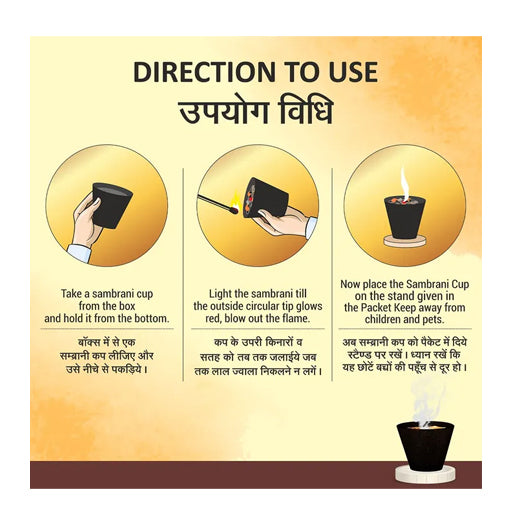Delta Sambradayam Real Cup Sambrani Dhoop - 1 Packet 12 Pcs – JB Mart India